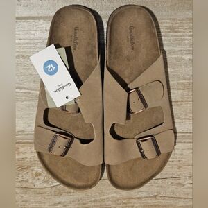 Goodfellow & Co | Shoes | Mens Jerry Suede Two Band Sandals Taupe ...